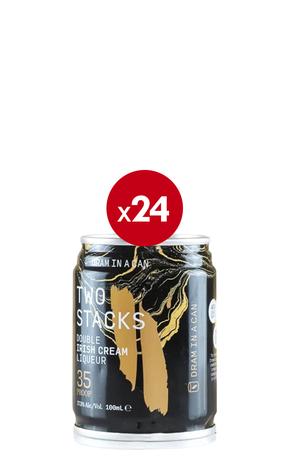 Two Stacks Irish Whiskey Double Irish Cream Liqueur Can 100ml 24 雙塔愛爾蘭 ...