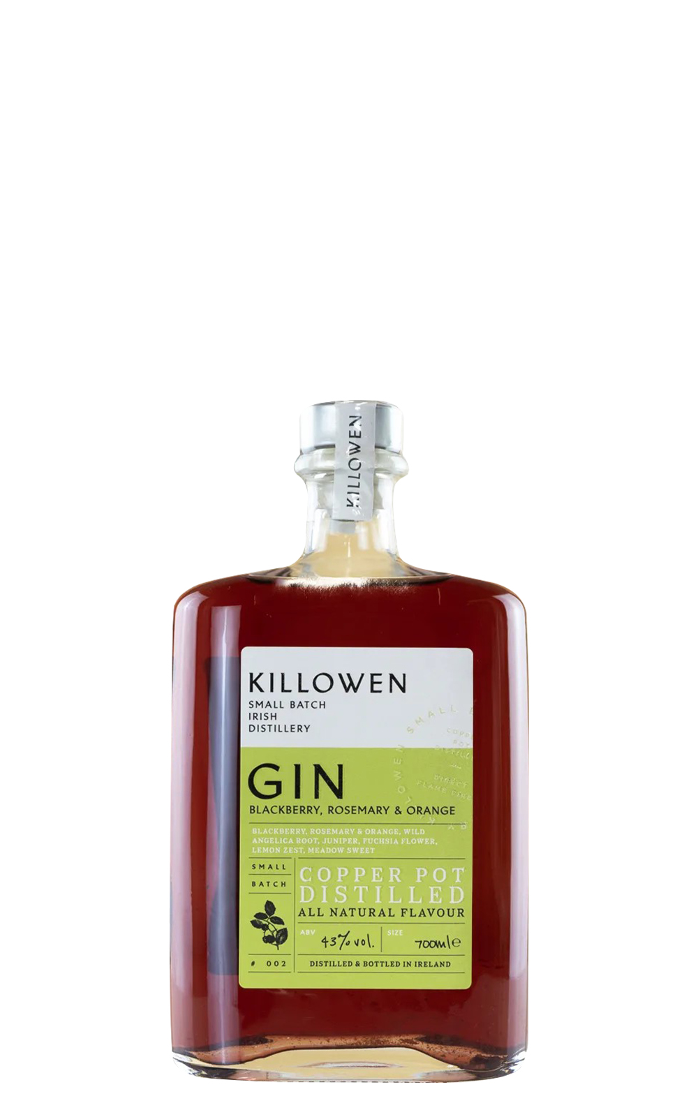 Killowen Distillery Small Batch 002 Blackberry Rosemary Orange Gin 奇洛文 ...